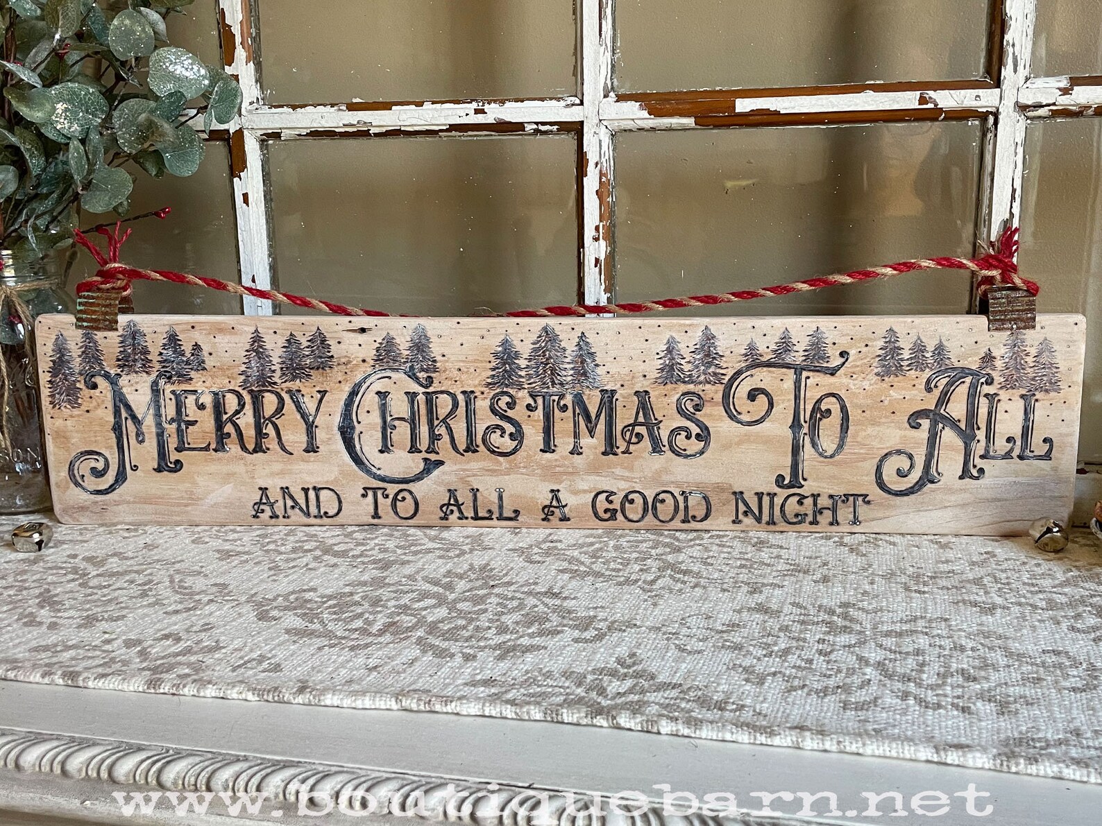 Handmade Merry Christmas Sign Rustic Christmas Decor Winter - Etsy