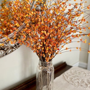 Tall Fall Foliage Stem for Vase, Artificial Leaf Branch, Fall Branch ...