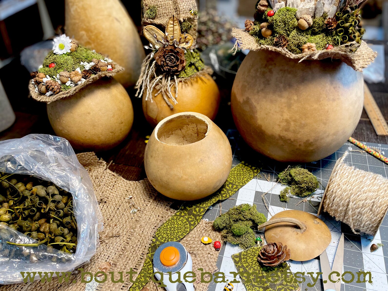 Carved Gourd Fall Gourd Woodland Fairy Decor Fairy Light - Etsy