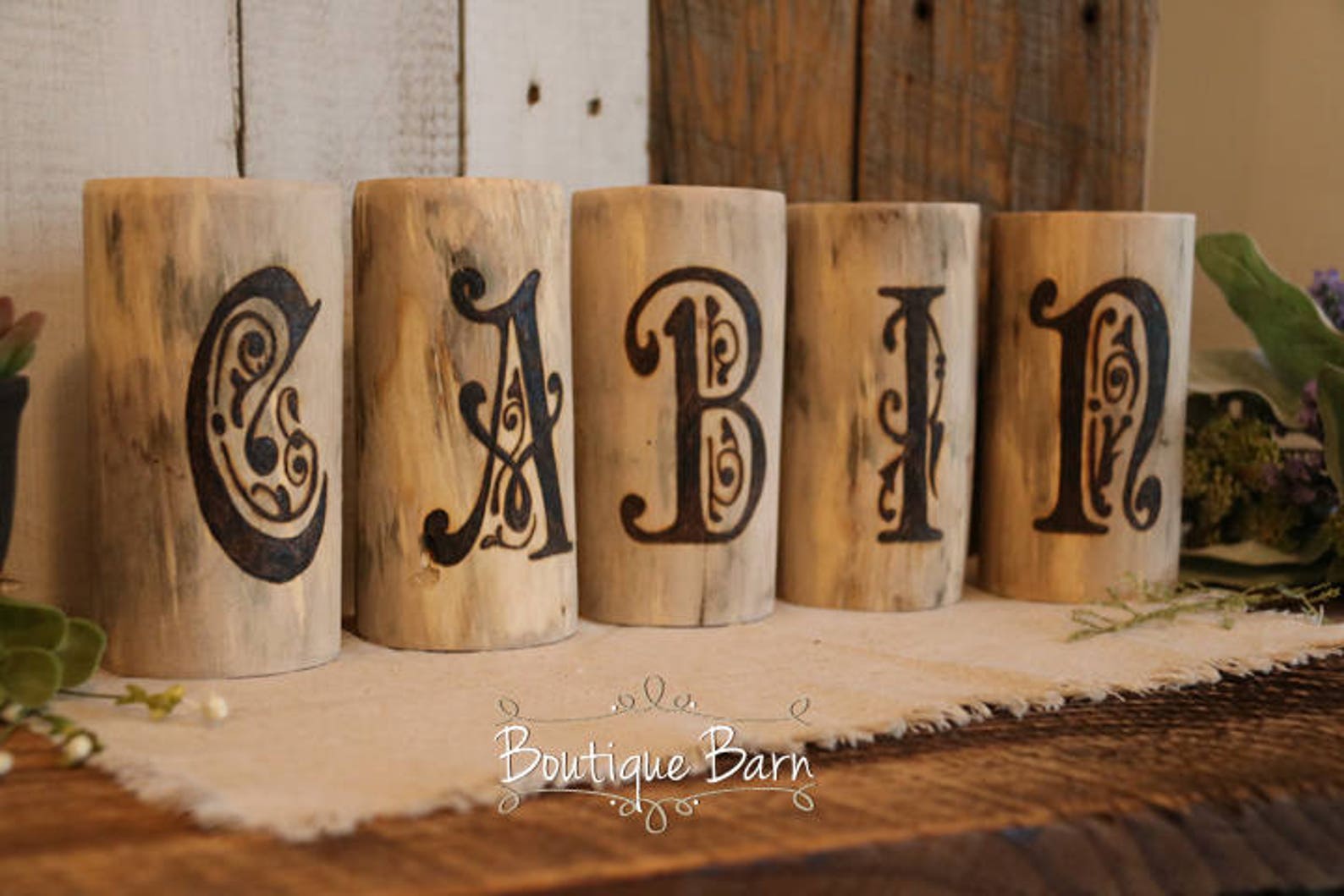 Handmade Decorative Letters for Table Cabin Letters on Wood - Etsy