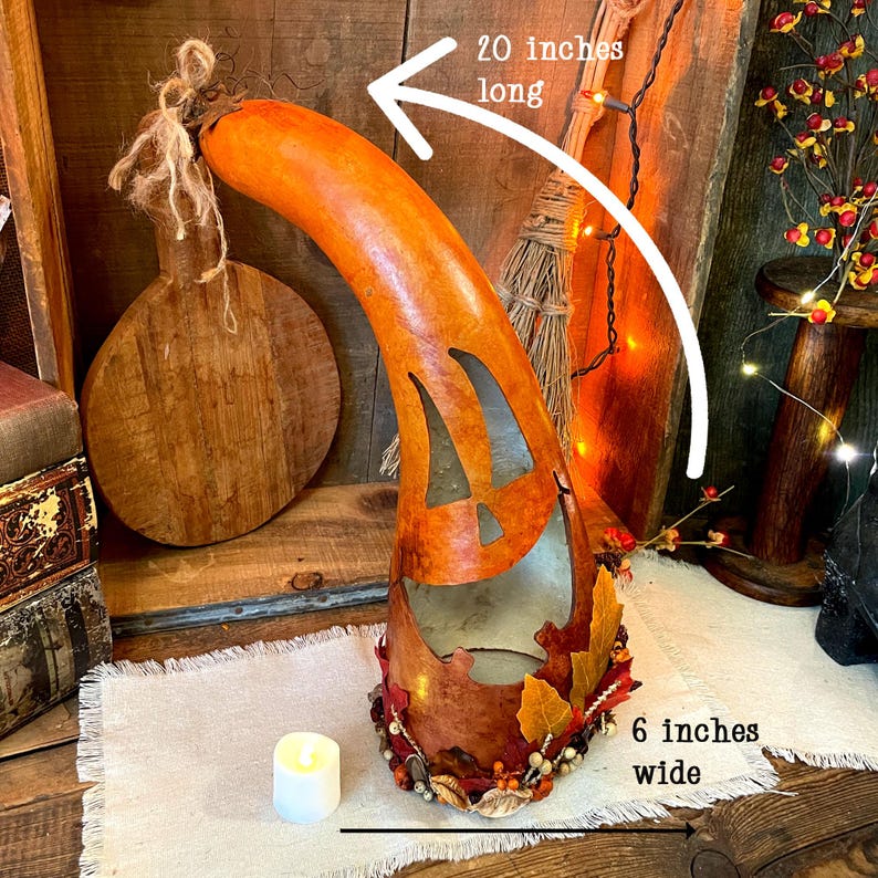 Fall Gourd, Silly Halloween Pumpkin Decor With Candle, Autumn Table ...