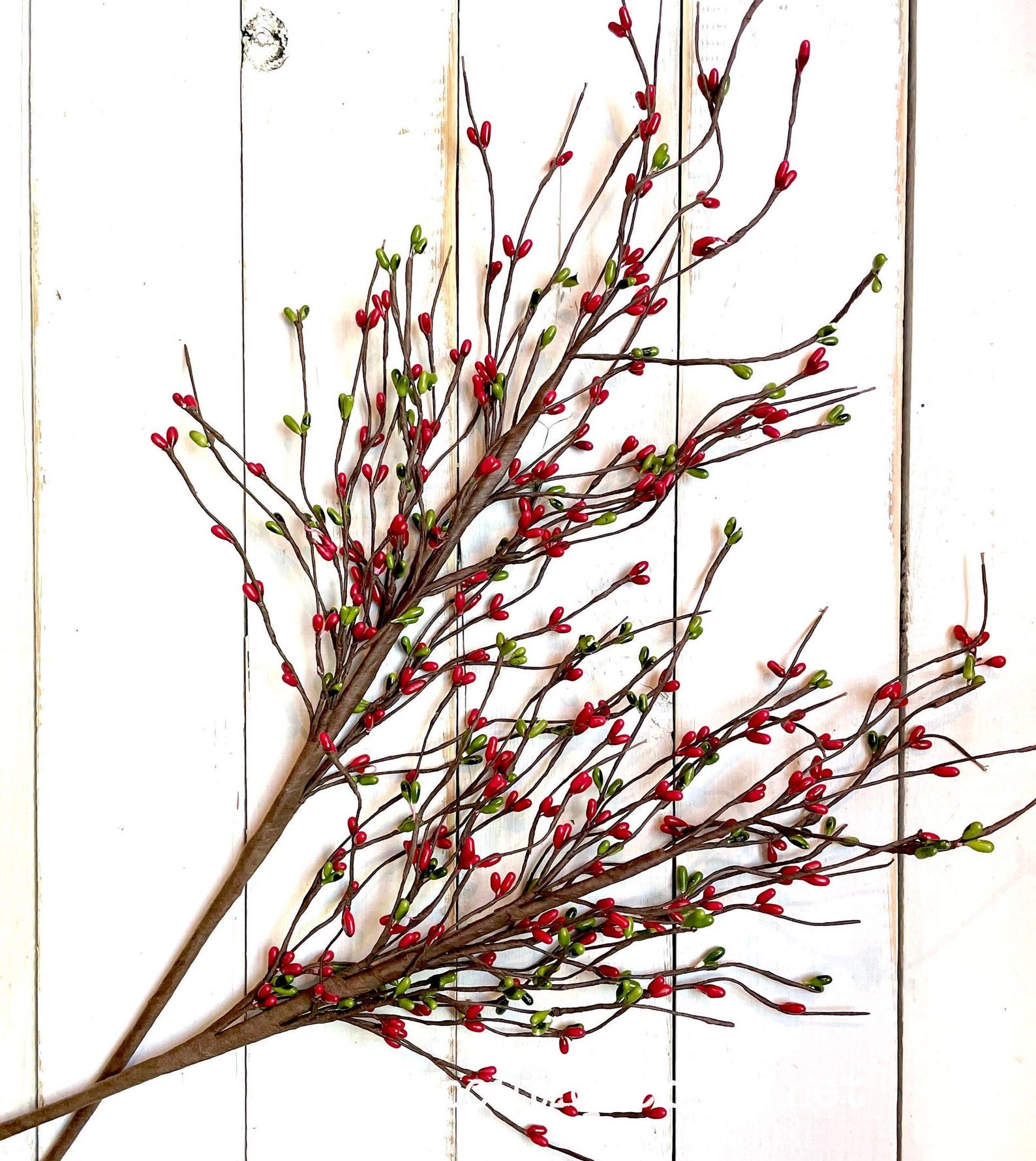 Berries for Vase, Christmas Berry Stem, Artificial Berry Spray, Pip ...