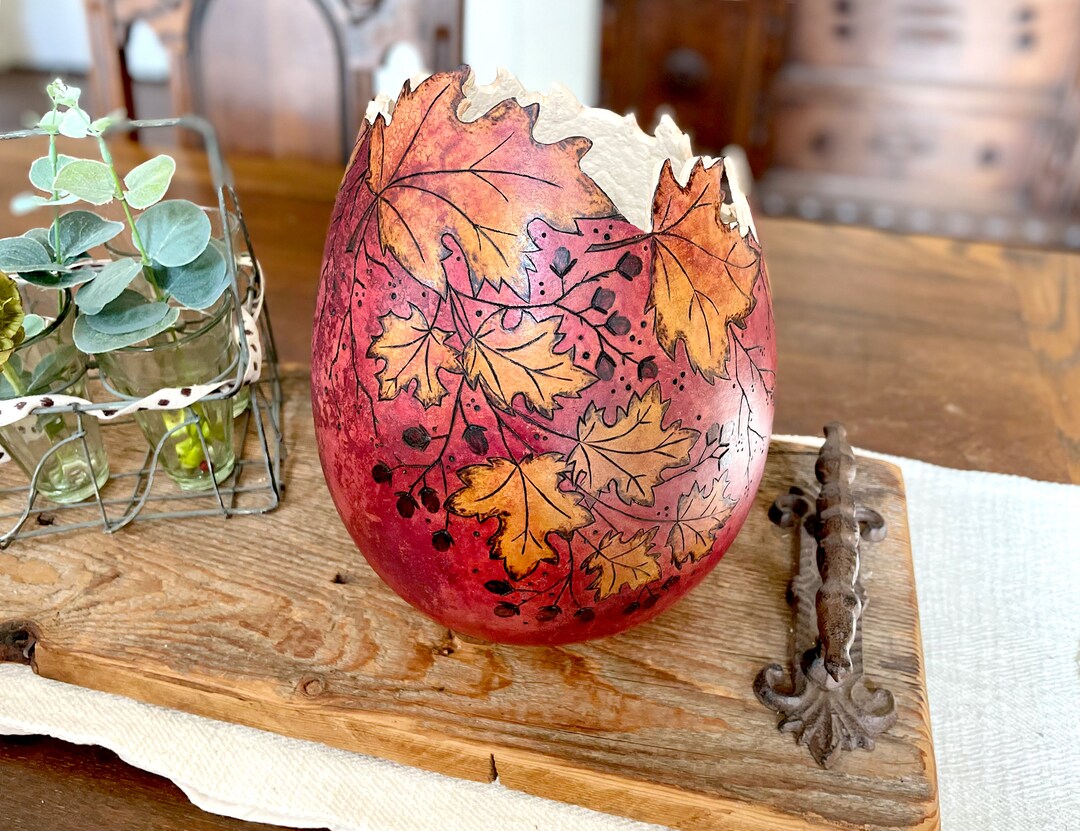 Fall Gourd Decoration Decorative Gourd Vase Gourd Art - Etsy