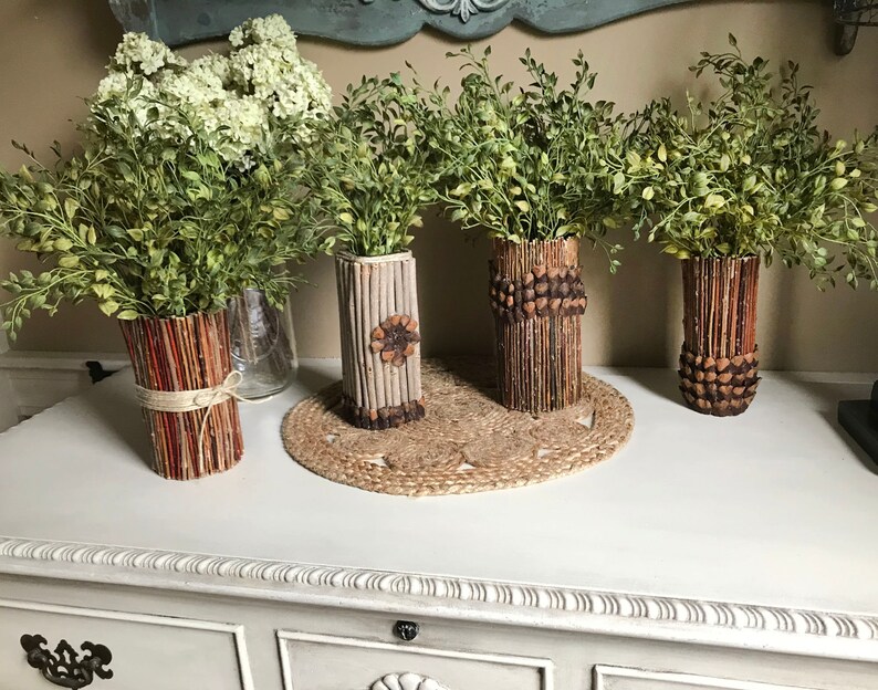 Natural Vase Rustic Vase Handmade Stick Vase Vase for - Etsy