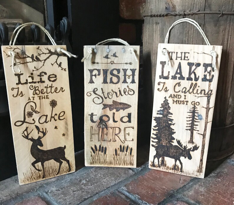 Handmade Wood Fishing Sign With the Words Fish Stories Told - Etsy