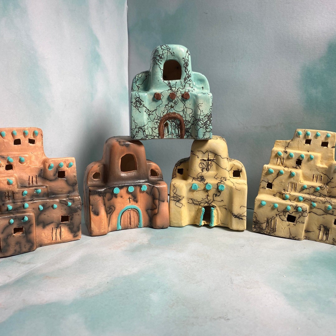 Horsehair Fired Night Light: Southwestern Pueblo Style Home Decor - Etsy