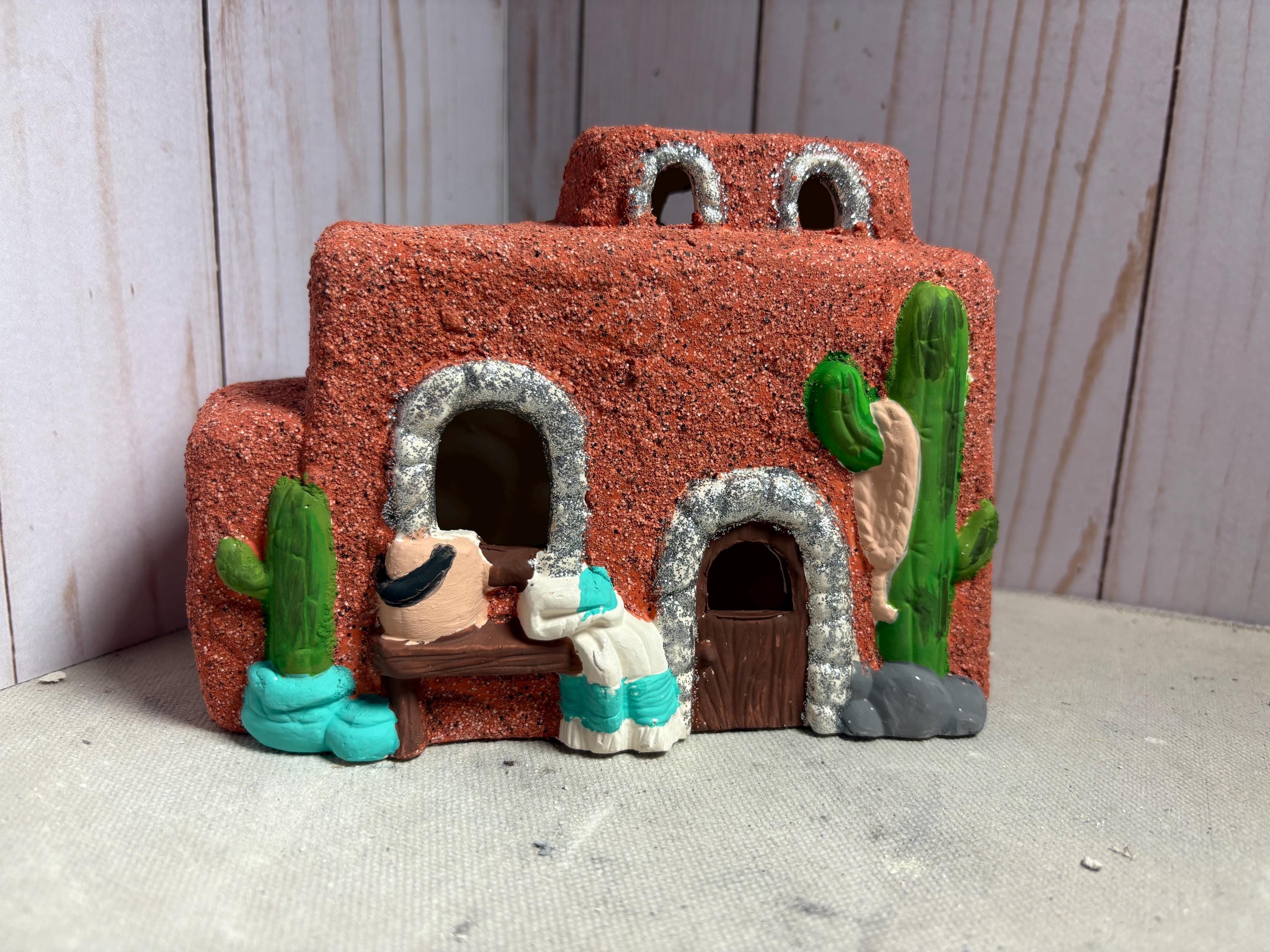 Horsehair Fired Pueblo Home Decor: Southwestern Shelf Art - Etsy