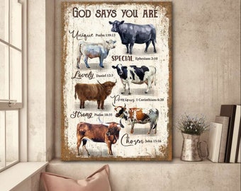 Jesus Cow Poster - Etsy