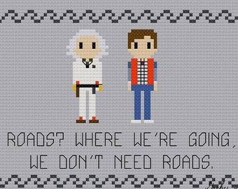 Back to the Future Cross Stitch - Etsy