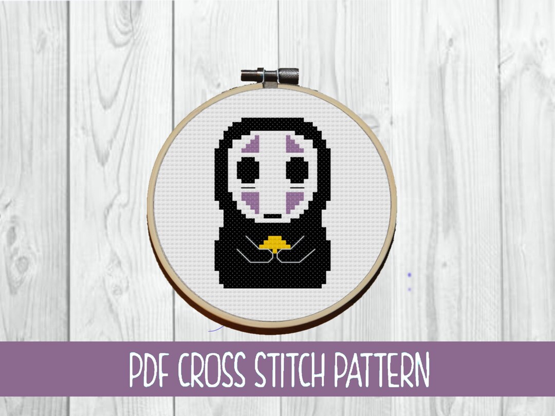 Spirited Away No Face Chibi Cross Stitch Pattern Anime Cross Stitch ...