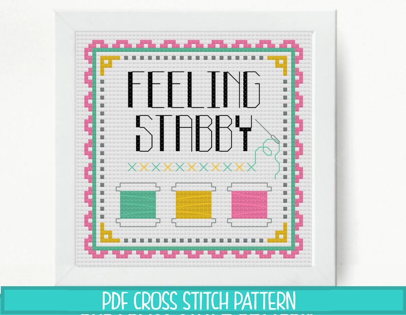 Feeling Stabby Cross Stitch Pattern - Etsy