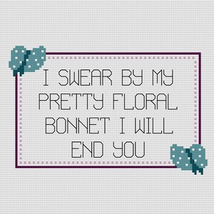 Firefly Pretty Floral Bonnet Cross Stitch Pattern - Etsy