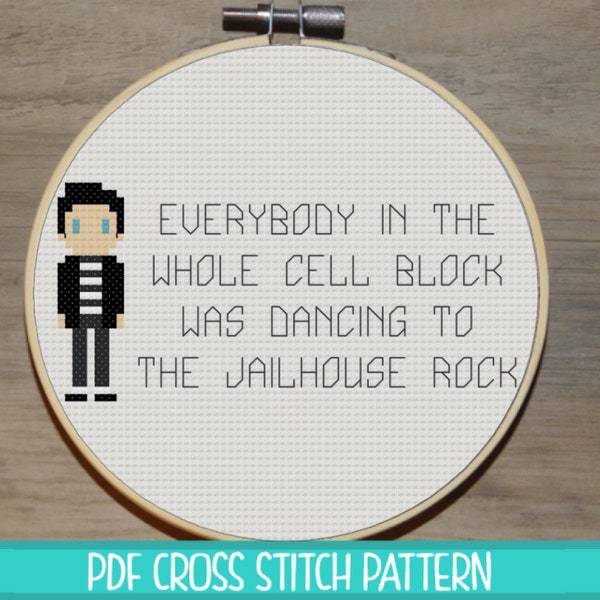 Elvis Presley Cross Stitch Pattern - Etsy