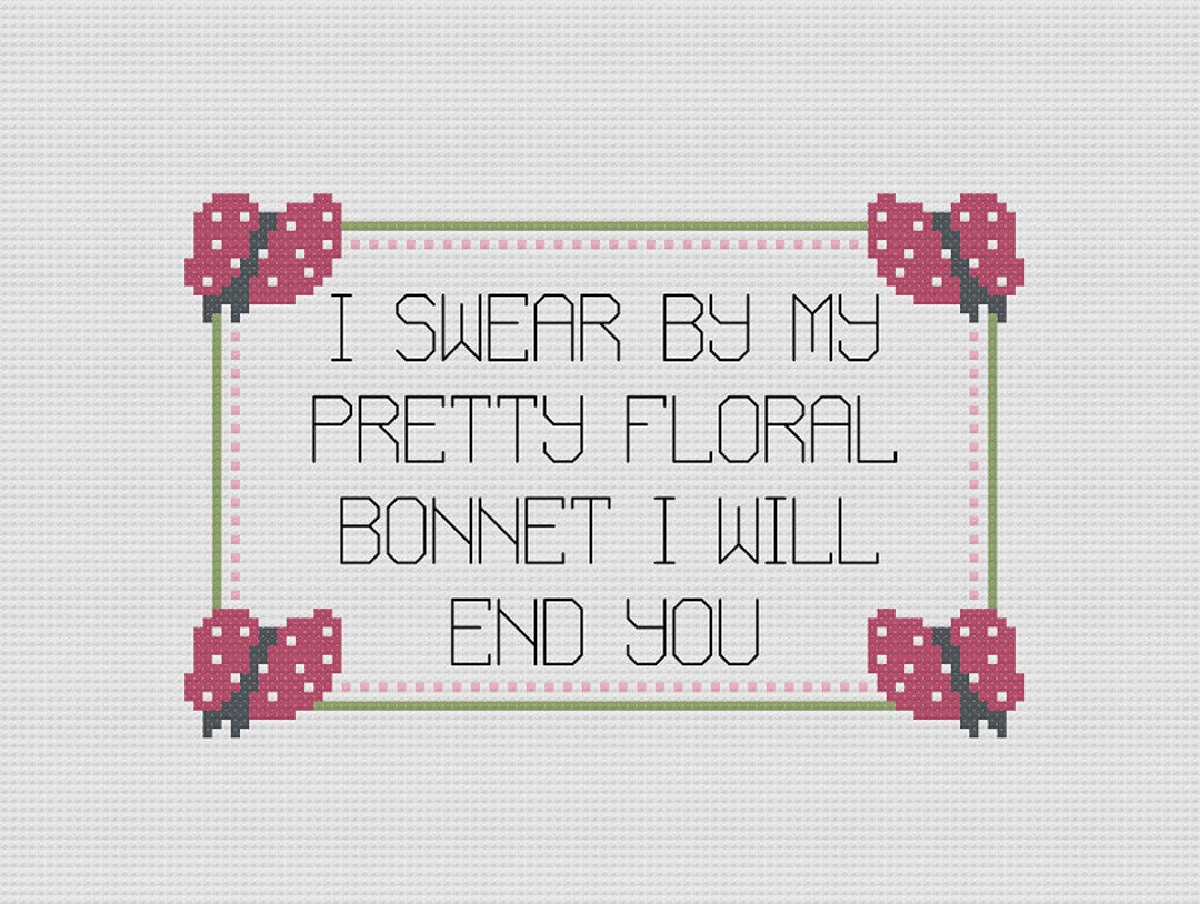 Firefly Pretty Floral Bonnet Cross Stitch Pattern - Etsy