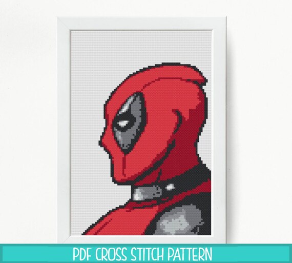 Deadpool Cross Stitch Pattern - Etsy