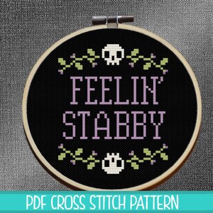 Feelin' Stabby Cross Stitch Pattern - Etsy