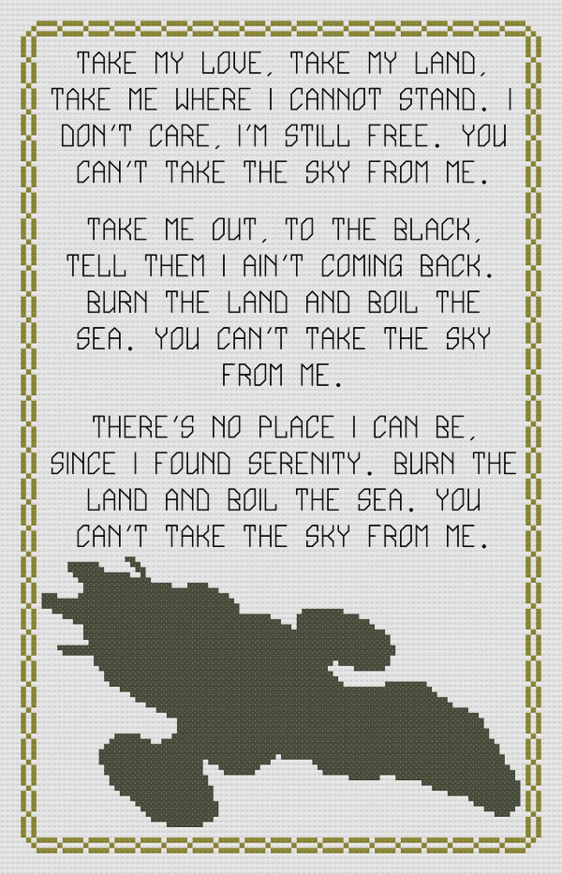 Firefly Theme Song Cross Stitch Pattern | Etsy