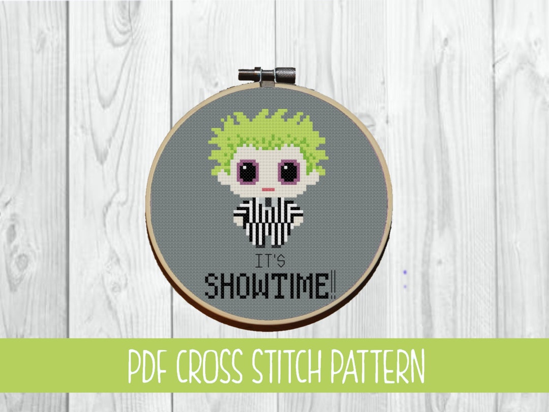 Beetlejuice Chibi It's Showtime Cross Stitch Pattern 2 Variations ...