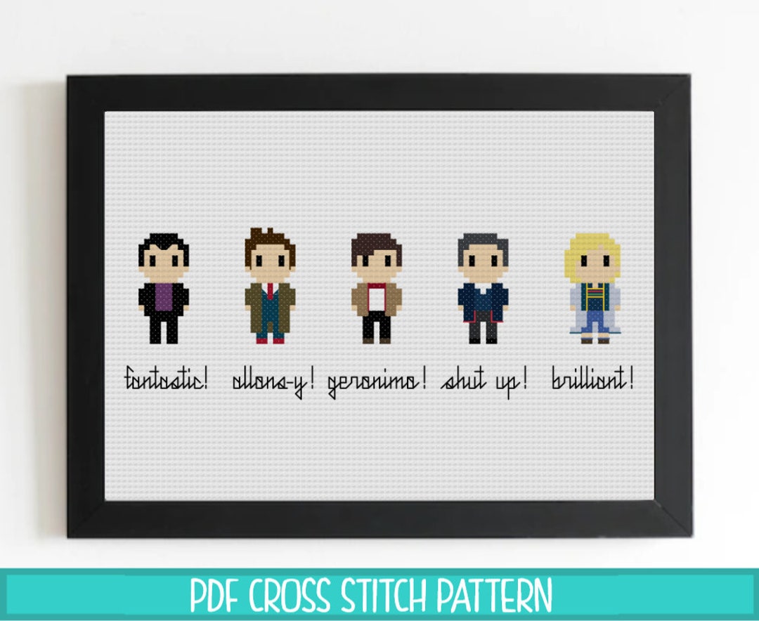 Doctor Who 9 Thru 13 Cross Stitch Pattern 2 VARIATIONS - Etsy