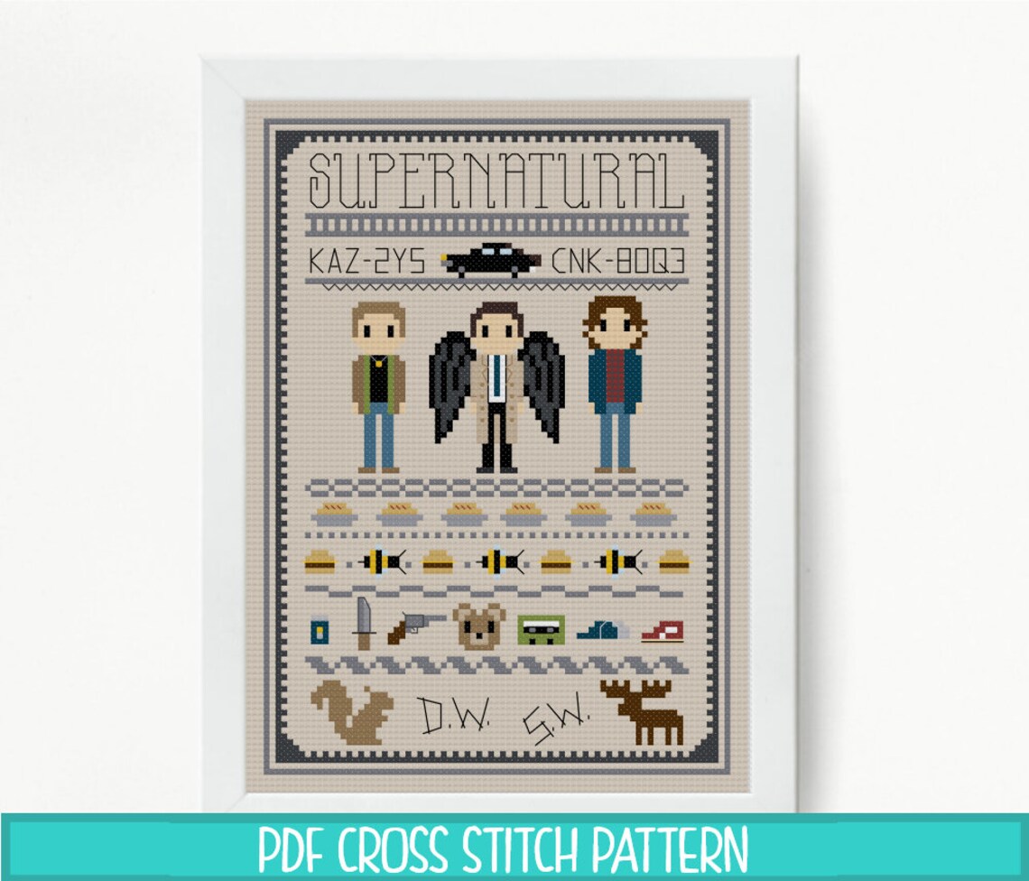 Supernatural Sampler Cross Stitch Pattern - Etsy