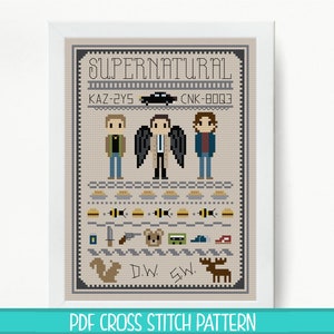 Supernatural Sampler Cross Stitch Pattern - Etsy