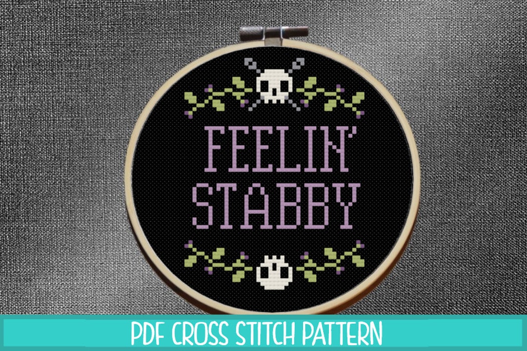Feelin' Stabby Cross Stitch Pattern - Etsy