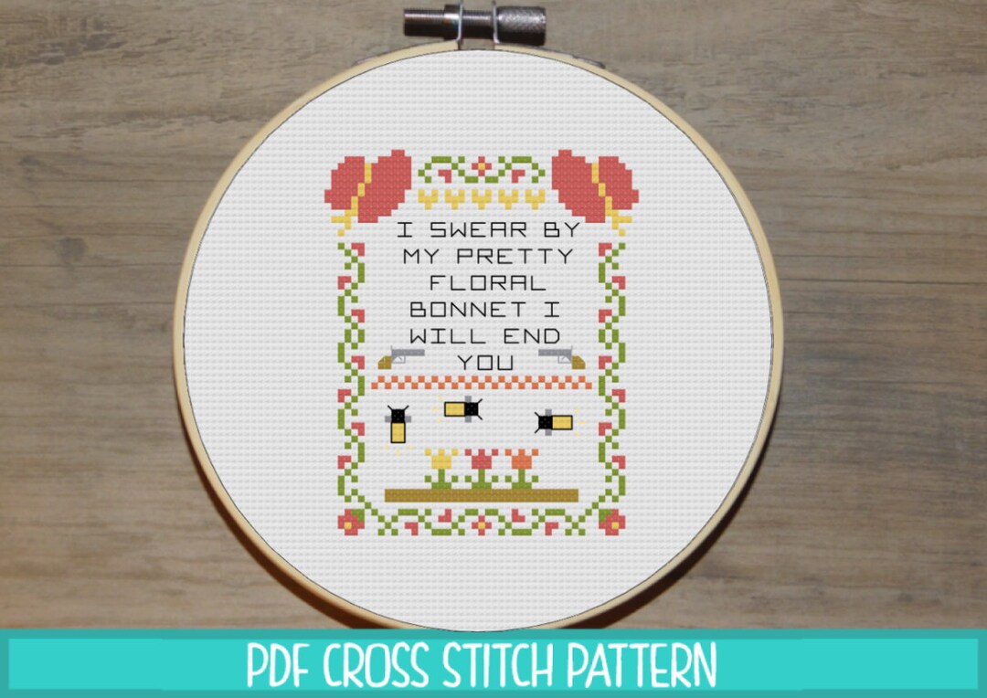 Firefly Floral Bonnet Sampler Cross Stitch Pattern - Etsy