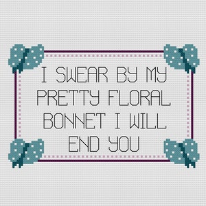 Firefly Pretty Floral Bonnet Cross Stitch Pattern - Etsy