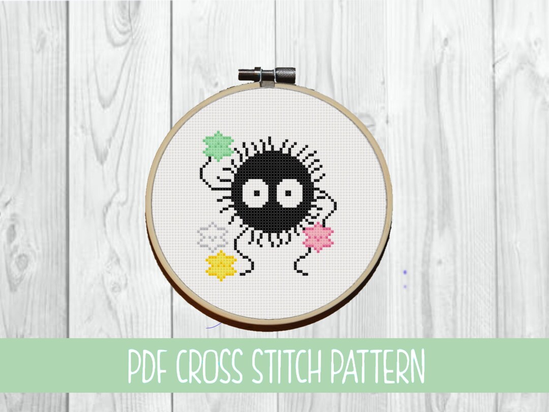 Spirited Away Soot Sprite Cross Stitch Pattern Anime Cross Stitch ...