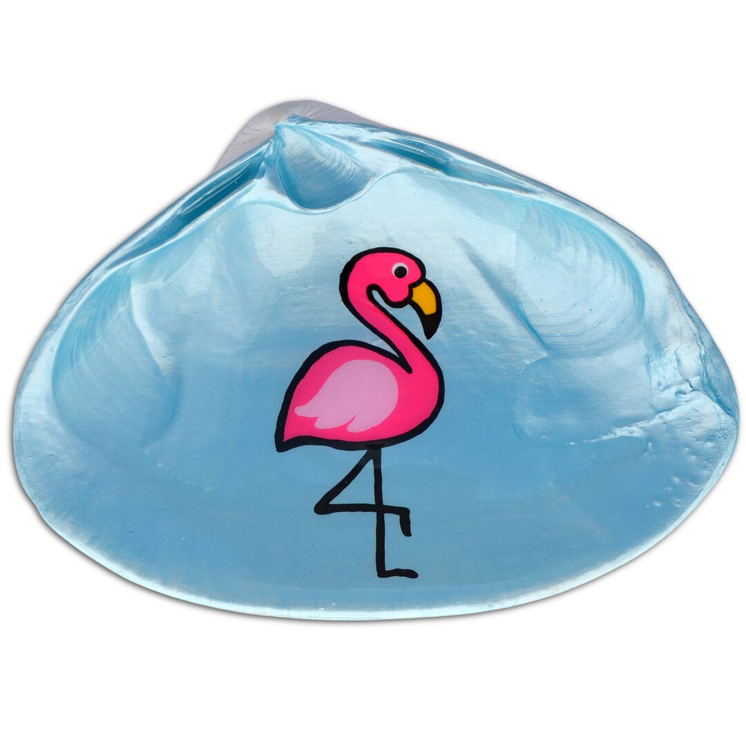 Flamingo Shell Dish - Spoon Rest, Ring Holder, Jewelry Holders, Trinket ...