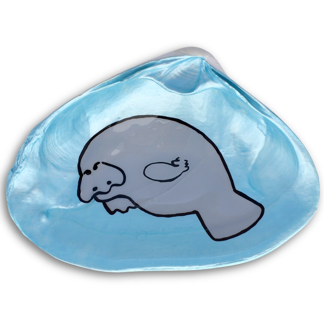 Manatee Shell Dish Spoon Rest, Ring Holder, Jewelry Holders, Trinket ...