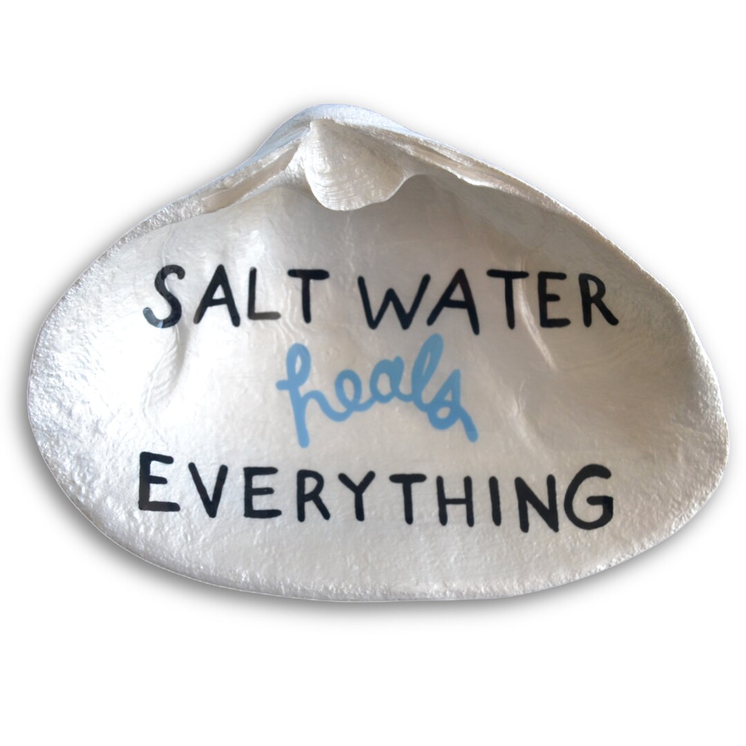 Salt Water Heals Everything Shell Dish - Spoon Rest, Ring Holder ...