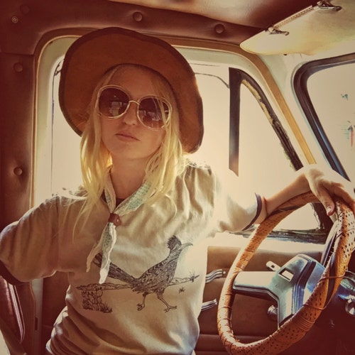 Classic Rock Couture Logo Ringer Tee Tan and Brown Limited - Etsy