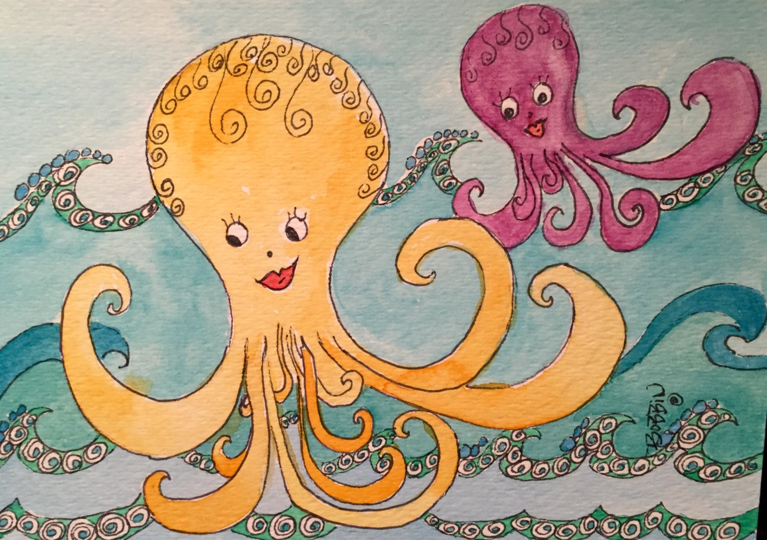 Octopus & Friend - Etsy