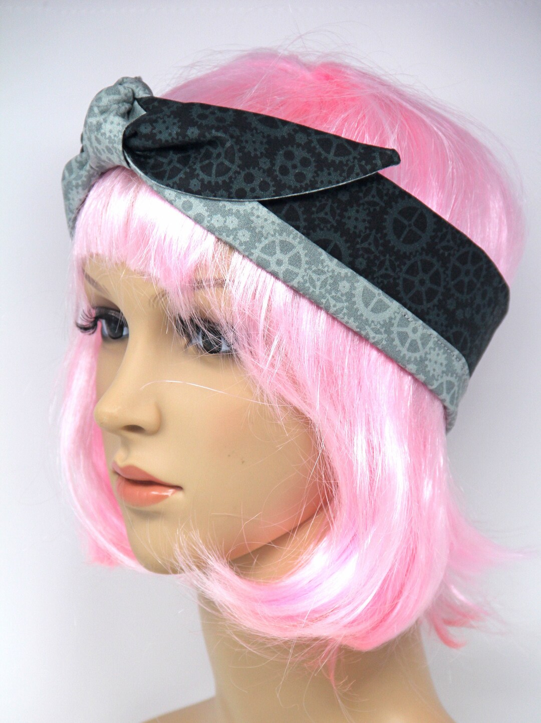 Steampunk Cogs Retro Reversible Hair Wrap | 50’s Style Head Scarf ...