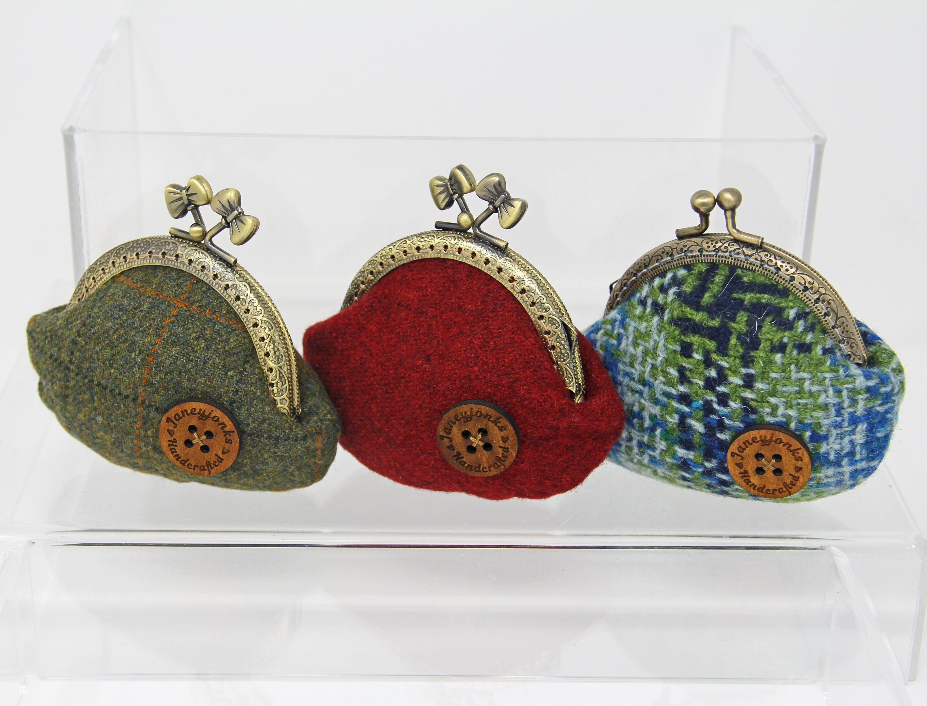 Navy Blue Tweed Coin Purse, Fully Lined, Matching Handbag Available ...
