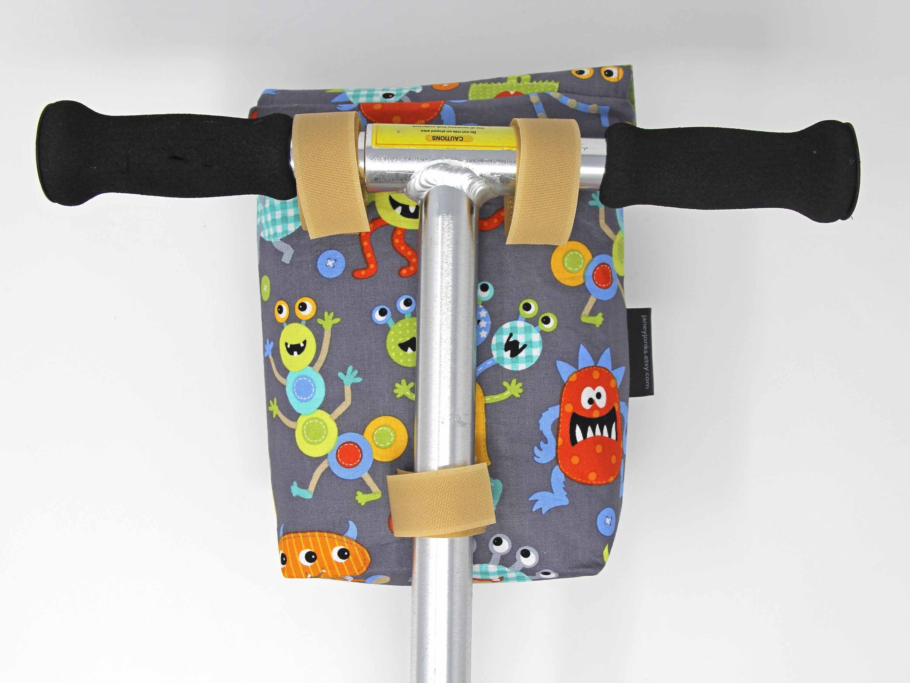 Multicoloured Monsters Micro Scooter or Bicycle Bag, Water Bottle Bag ...