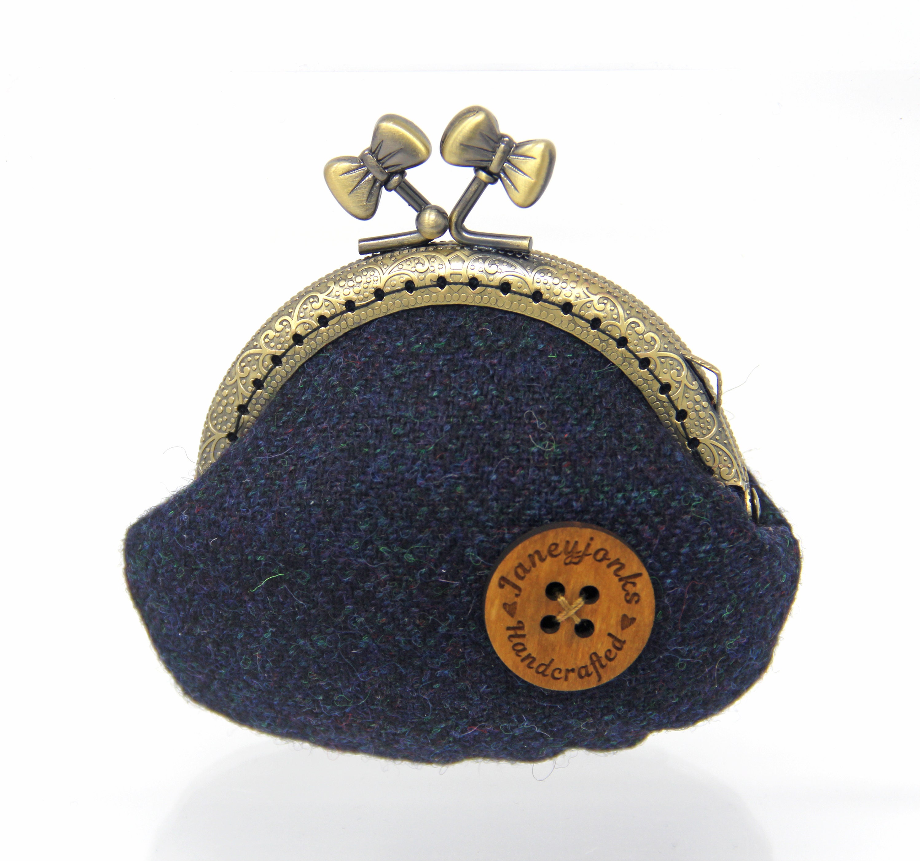 Navy Blue Tweed Coin Purse, Fully Lined, Matching Handbag Available ...