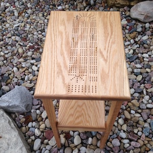 Handcrafted, Wood Cribbage Table, Small Side Table - Etsy