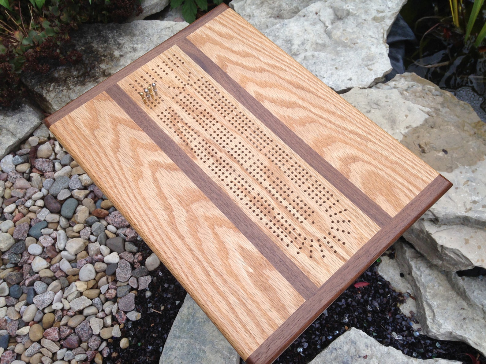 Handcrafted Wood Cribbage Table Side Table With Wood - Etsy