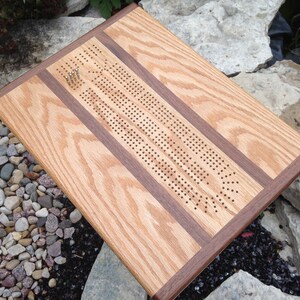 Handcrafted, Wood Cribbage Table, Side Table With Wood Contrast - Etsy