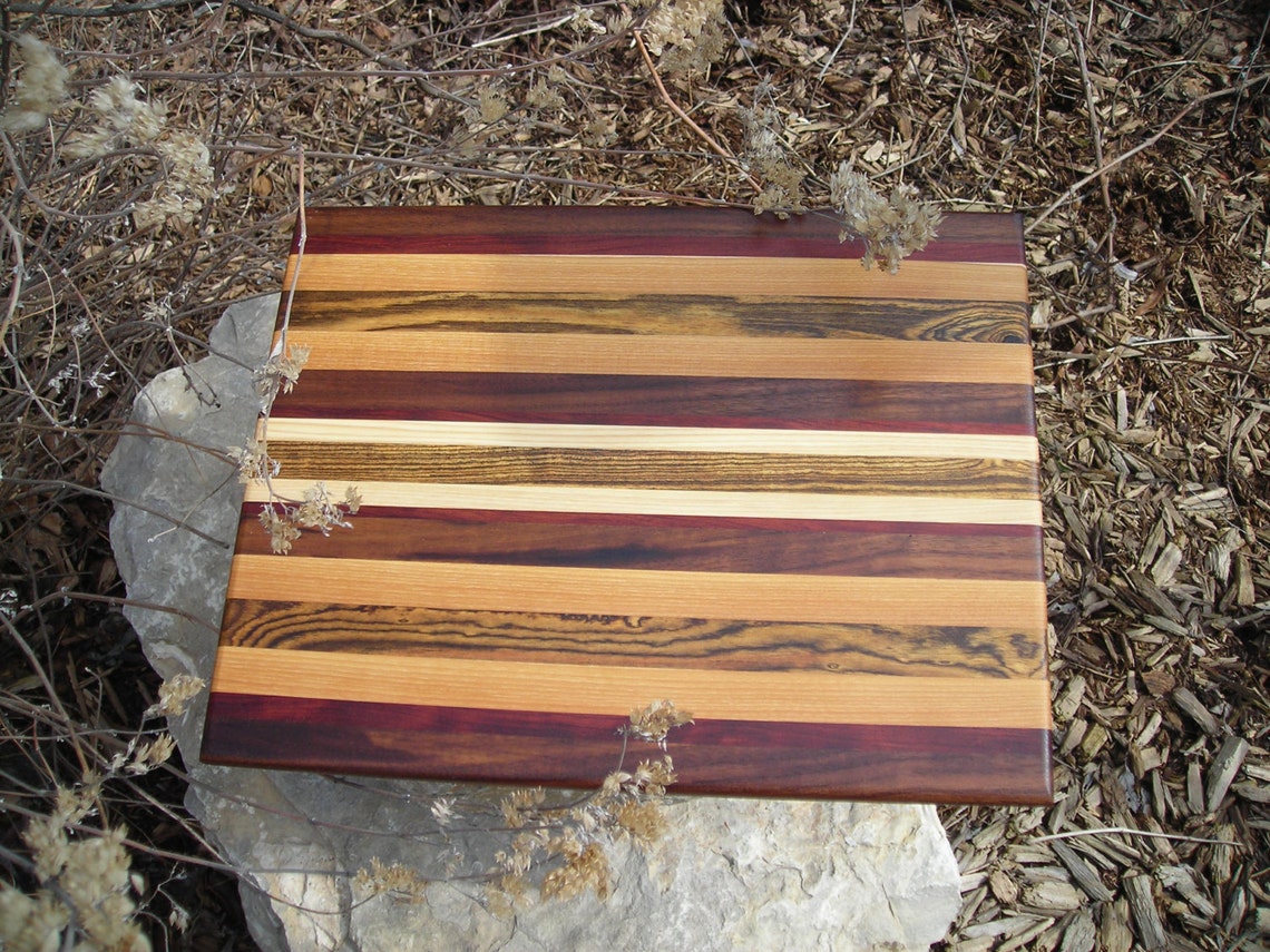 Handmade Exotic Wood Cutting Board FREE SHIPPING | Etsy