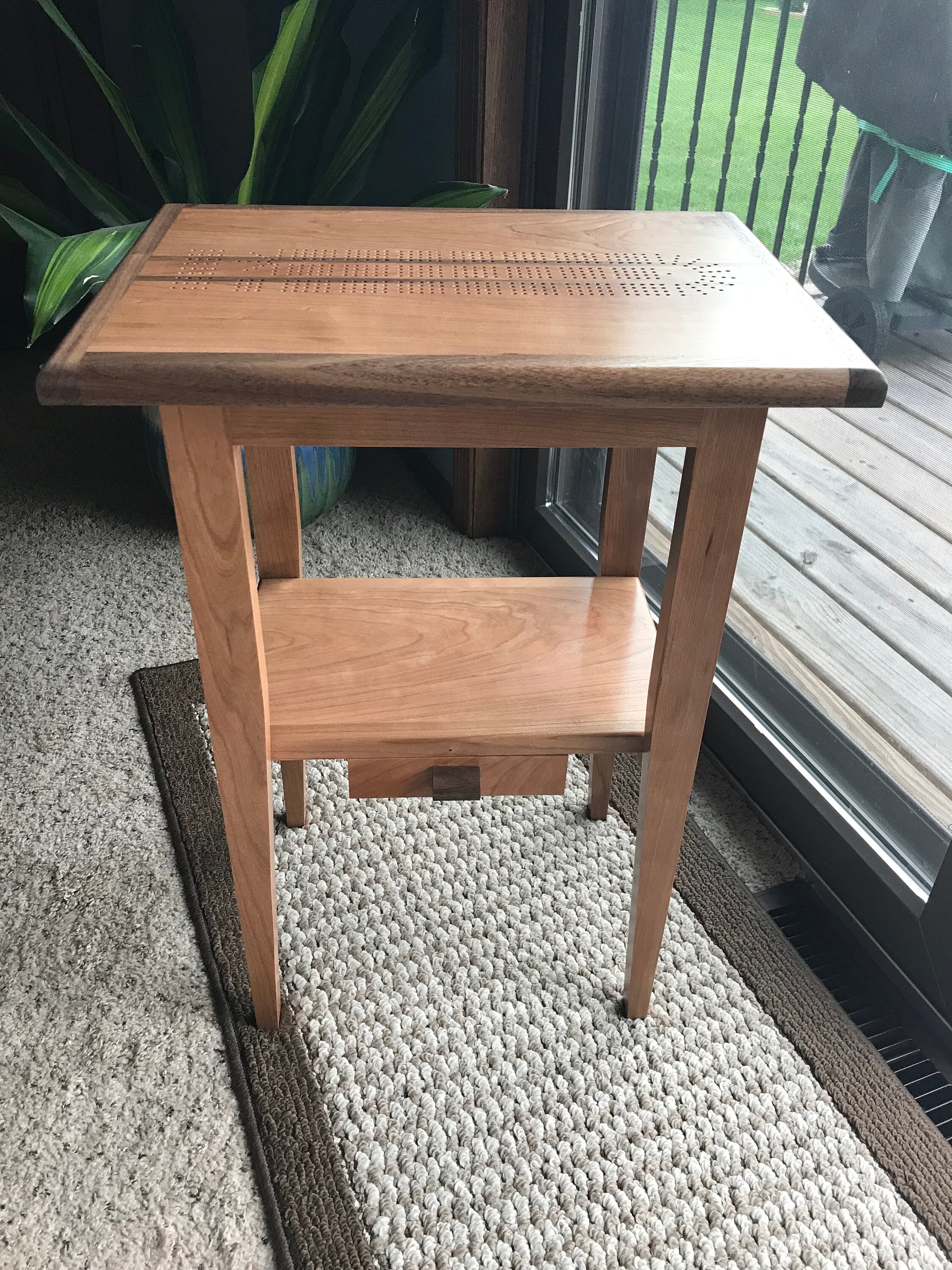 Handcrafted Wood Cribbage Table Side Table With Wood | Etsy