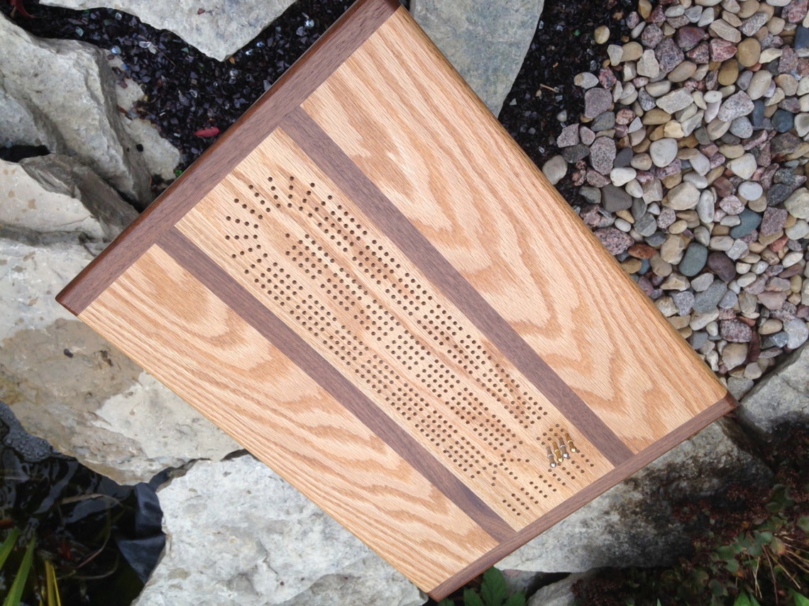 Handcrafted Wood Cribbage Table Side Table With Wood | Etsy
