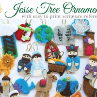 Jesse Tree Ornaments | Handmade Wooden Advent Ornaments | Bible Story ...