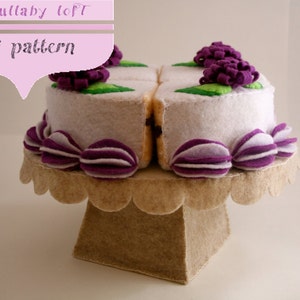 Felt Birthday Cake (2 Tier) --- PDF PATTERN --- With Stand, Candles ...