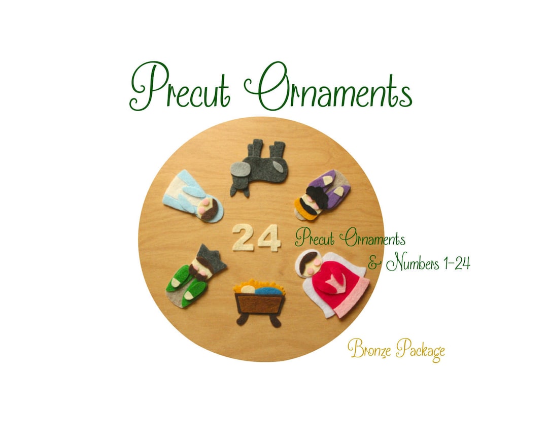 Nativity Advent Calendar Kit: Wool Felt Pre-cut Ornaments & Numbers - Etsy