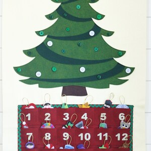 Christmas Tree Advent Calendar Pattern: 29 Felt Ornaments (digital ...