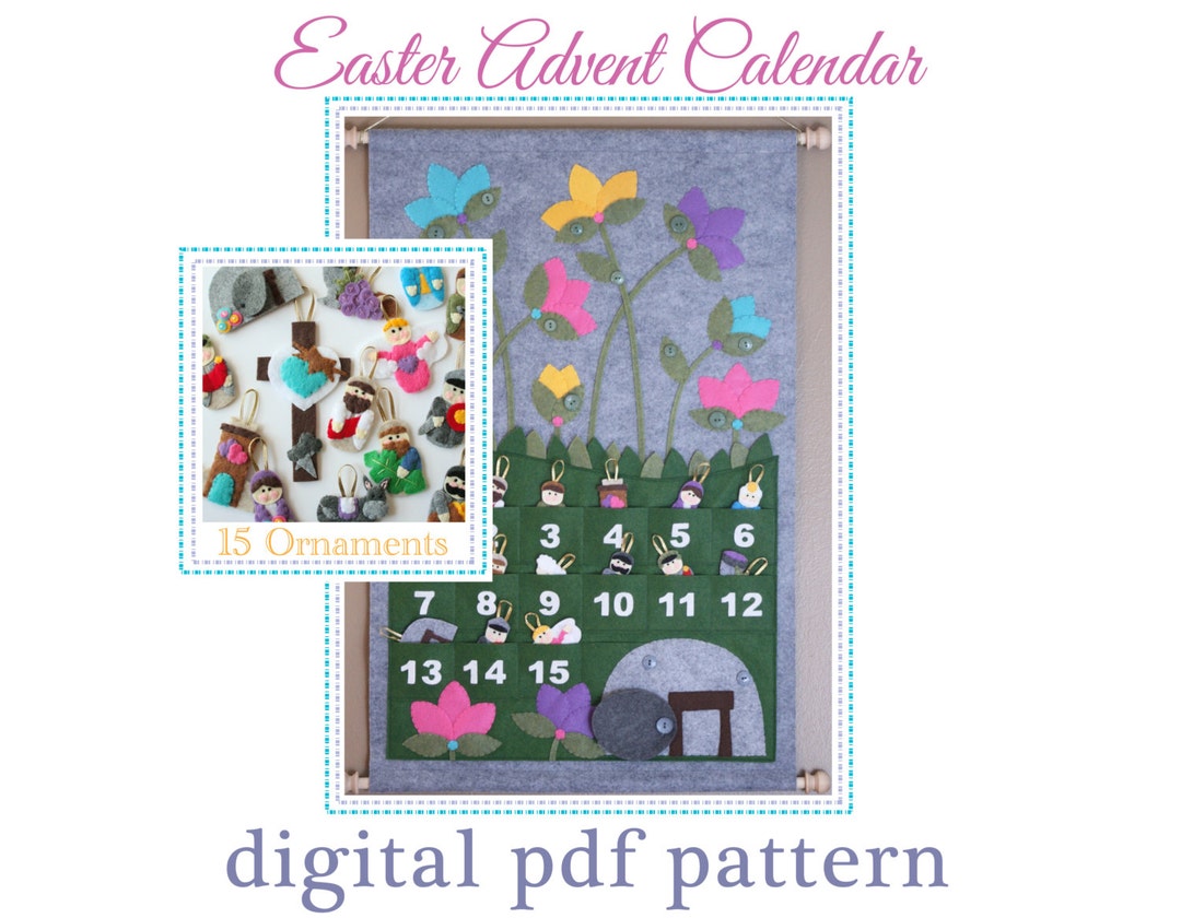 Easter Lent Calendar PATTERN • 15 Ornaments Based on Passion Week ...