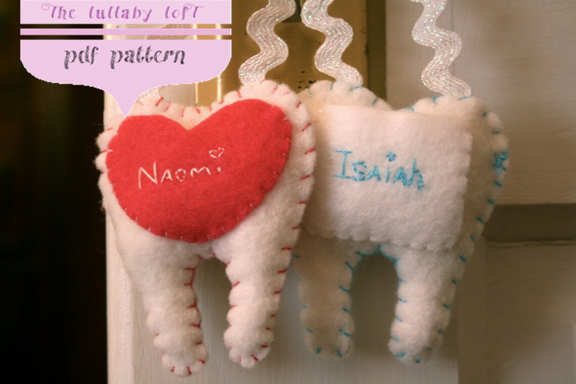 First Lost Tooth Hanging Pillow -- PDF PATTERN -- Easy Instructions ...